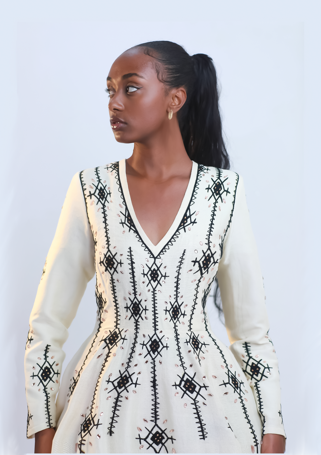 Black design Embroidery Elegant Modern Habesha Dress,Habesha Libs ...