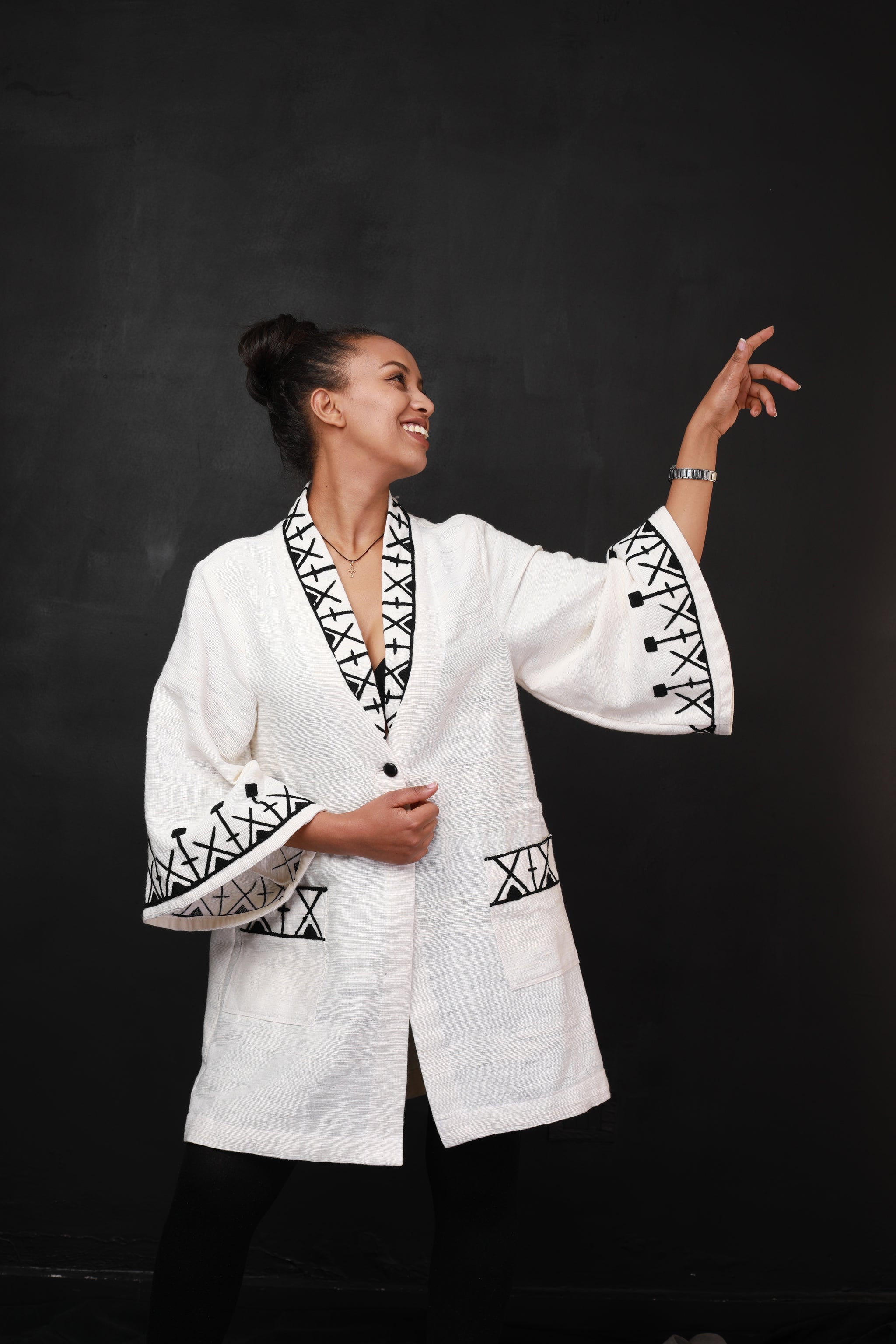Black Embroidery design Habesha coat , Habsha Libs – DAGMAWIT™